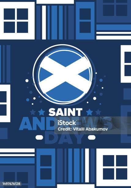 스코틀랜드에서 세인트 앤드류의 날 스코틀랜드에서 국가 날 해피 홀리데이 안데르마스는 11월 30일 매년 축하합니다 스코틀랜드