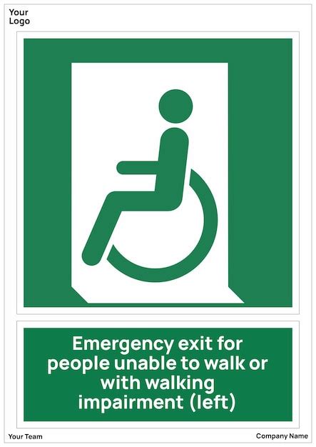 Premium Vector Emergency Exit For People Unable To Walk Or With