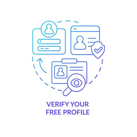 Premium Vector Profile Registration Blue Gradient Concept Icon