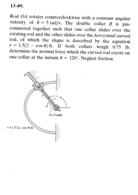 Solved Rod Oa Rotates Counterclockwise With A Constant