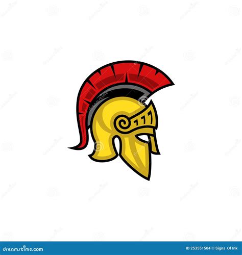 Gladiator Helmet Logo Clipart Stock Vector Illustration Of Greece