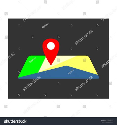 Flat Location Icon Map Icon Vector เวกเตอร์สต็อก ปลอดค่าลิขสิทธิ์