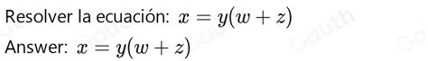 Solved Solve W X Y Z For X Math