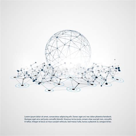 Black And White Modern Minimal Style Cloud Computing Networks Structure Telecommunications