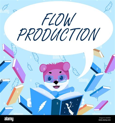 Sign Displaying Flow Production Conceptual Photo Items Are Produced