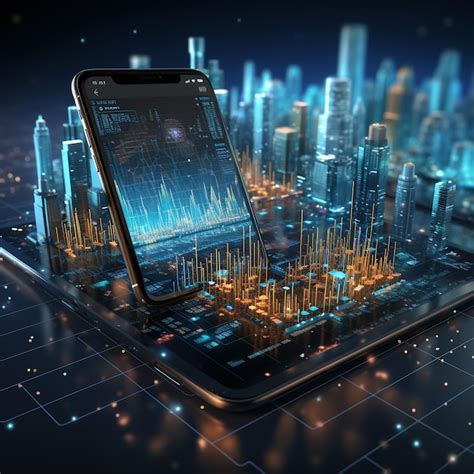 Premium Ai Image Application Of Smartphone With Business Graph And