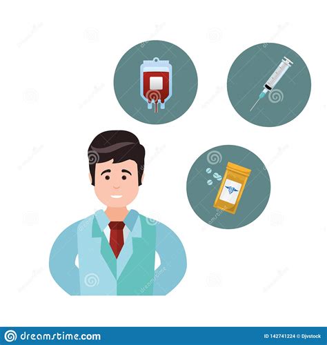 Icono Del Car cter Del Avatar Del Doctor Ilustración del Vector