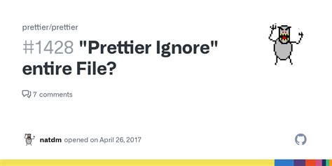 prettier ignore entire file · issue 1428 · prettier prettier · github