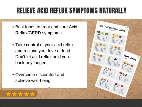 GERD Acid Reflux Heartburn Food Guide Gastritis Grocery List Meal Planner Nutrition
