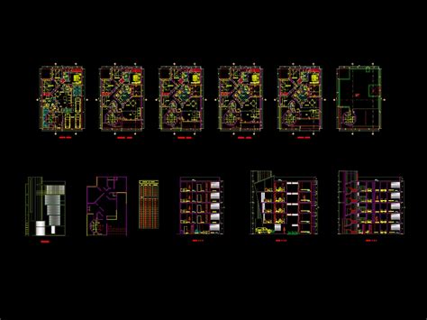 Immeuble Dans Autocad Téléchargement Cad 129 Mb Bibliocad