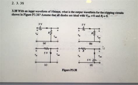 Solved With An Input Waveform Of Sinot What Chegg