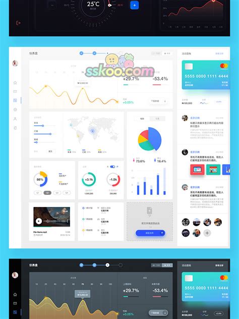Dashboard Ui Sketch Psd Sskoo Cn