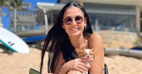 Demi Moore 60 Shows Off Age Defying Figure In Bikini During Beach Day