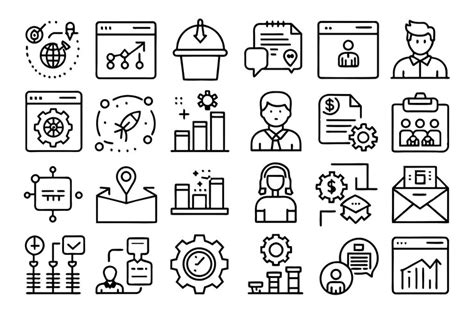 Premium Vector Management And Business Icon Set Full Vector