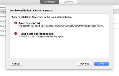 Ios Xcode Validation Issue ITunes Software Service Authentication Error Domain Error 434