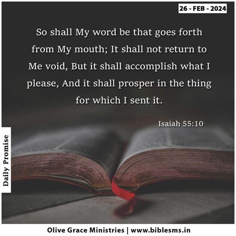 Isaiah 55 11 Daily Bible Verse Daily Bible Verse