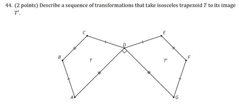 Solved 44 2 Points Describe A Sequence Of Transformations