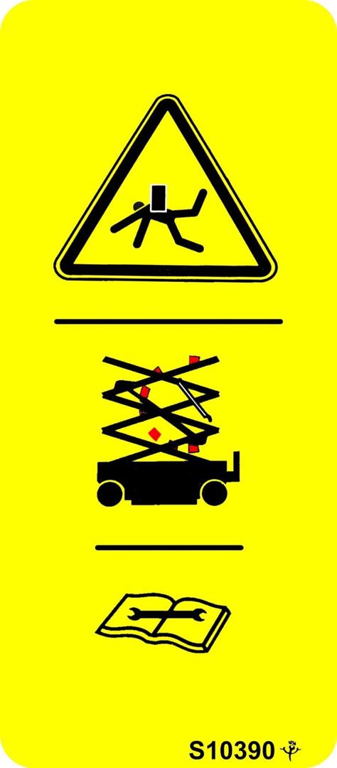 Genie Gs1432m Under Scissor Warning Label X 125