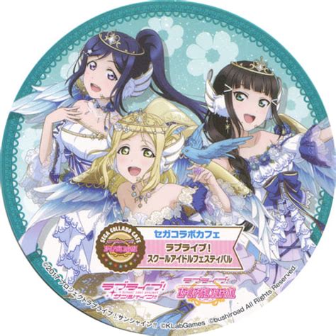 駿河屋 3年生天使編 特製コースター 「セガコラボカフェ ラブライブスクールアイドルフェスティバル 第2弾」 パフェメニュー注文特典