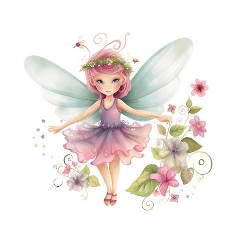 Playful Fantasy Sprite Illustration Stock Illustration Illustration