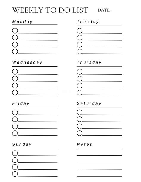 40 Free Printable Weekly To Do Lists Printaboles