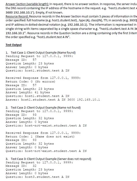 Programming Assignment 3 Simplified Dns Client And