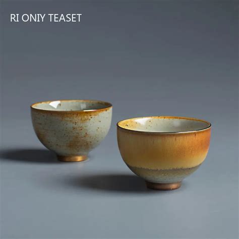 레트로 가마 변경 세라믹 찻잔 개인 명상 컵 여행 차 그릇 넥타이 관음 퓨어 마스터 컵 차 세트 액세서리티웨어 세트 Aliexpress