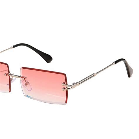 Retro Sunglasses Chic Tinted Lens Uv Protection Eyewear Silver Leg Red