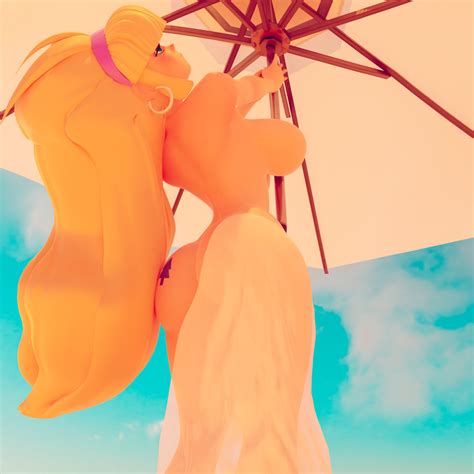 Rule 34 1girls 3d 3d Model Ass Beach Beach Umbrella Big Ass Blonde Hair Dipper Pines Tattoo