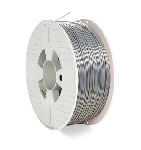 Verbatim PLA Filament 1 75mm 1kg Aluminium Grey