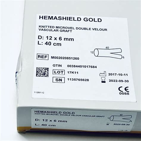 New Maquet M002020851260 Hemashield Gold Knitted Microvel Double Velour