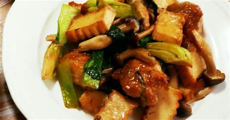 鶏もも肉と厚揚げとチンゲン菜の炒め物 By うさこのおうち 【クックパッド】 簡単おいしいみんなのレシピが369万品
