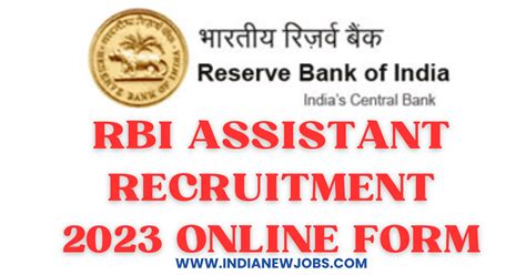Rbi Assistant Recruitment 2023 Notification Apply Online Best
