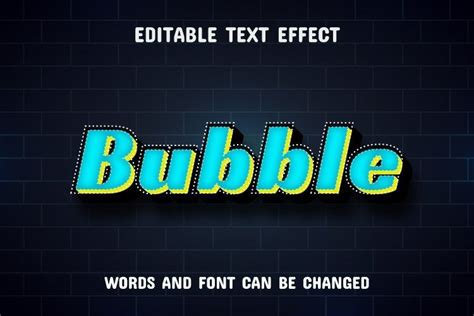 Bubble Text Editable Text Effect Graphic By Wayan Sandika Creative Fabrica