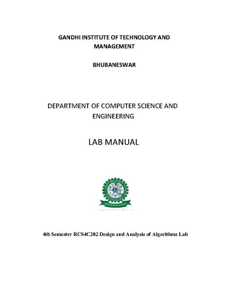 Daa Lab It Is Helpful And That You Make More Pratice GANDHI