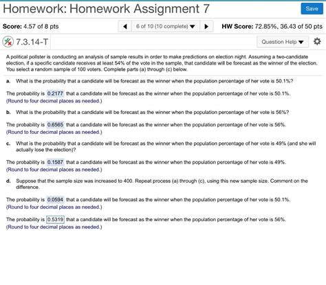 Solved Homework Homework Assignment 7 Save Score 4 57 Of 8