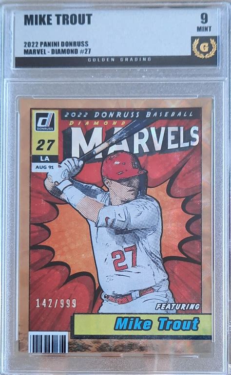 2022 Panini Donruss Marvels Diamond M 1 Mike Trout For Sale Online