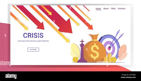 Falling Arrows Decrease Economy Stretching Rising Drop Financial Crisis