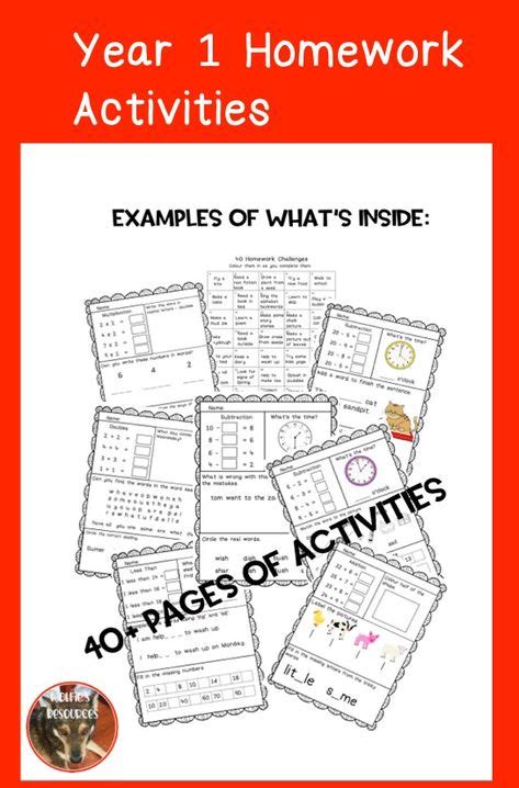 70 Year 1 Homework Ideas In 2020 Homework Homework Activities