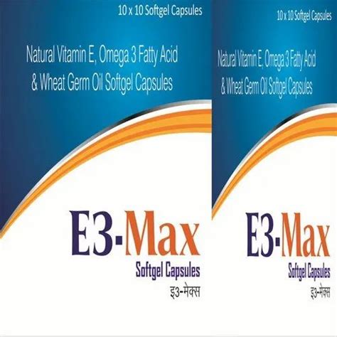Natural Vitamin E Omega 3 Fatty Acid And Wheat Germ Oil Softgel Capsules