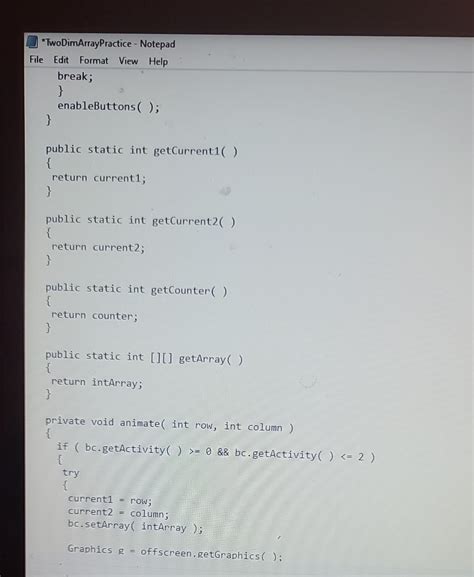 animation of multidimensional programming activity