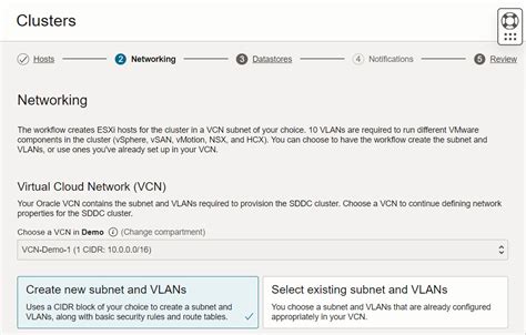 Create A Multi Cluster Oracle Cloud Vmware Solution Software Defined