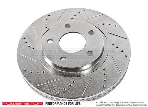 Disc Brake Rotor Cross Drilled Slotted Power Stop Fits 03 06 Hyundai