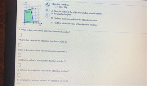 Solved Q Objective Function Z 30x 60y A 0 8 A Find The