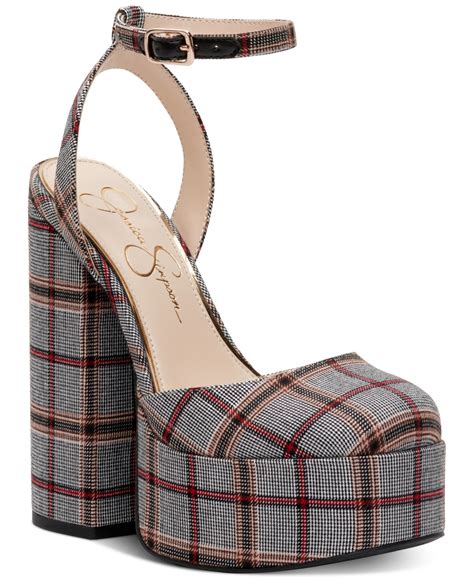 Jessica Simpson Womens Skilla Block Heel Platform Pumps Womens Shoes