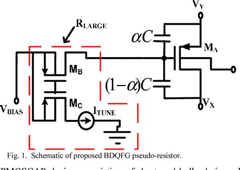 Figure 1 From Highly Consistent Bulk Driven Quasi Floating Gate Bdqfg Pmos Pseudo Resistor
