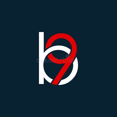 B9 Number Letter Logo Icon Designs Vector Stock Vector Illustration