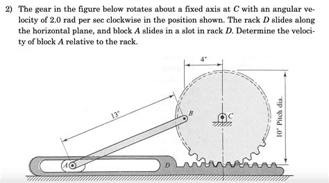 Solved The Gear In The Figure Below Rotates About A Fixed Chegg