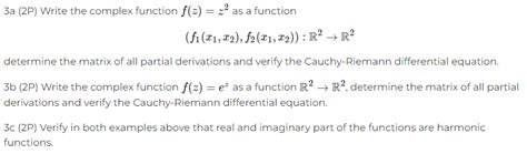 Solved 3a 2p Write The Complex Function F Z Z2 As A