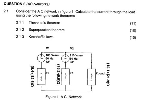 Solved QUESTION AC Networks Consider The A C Network Chegg